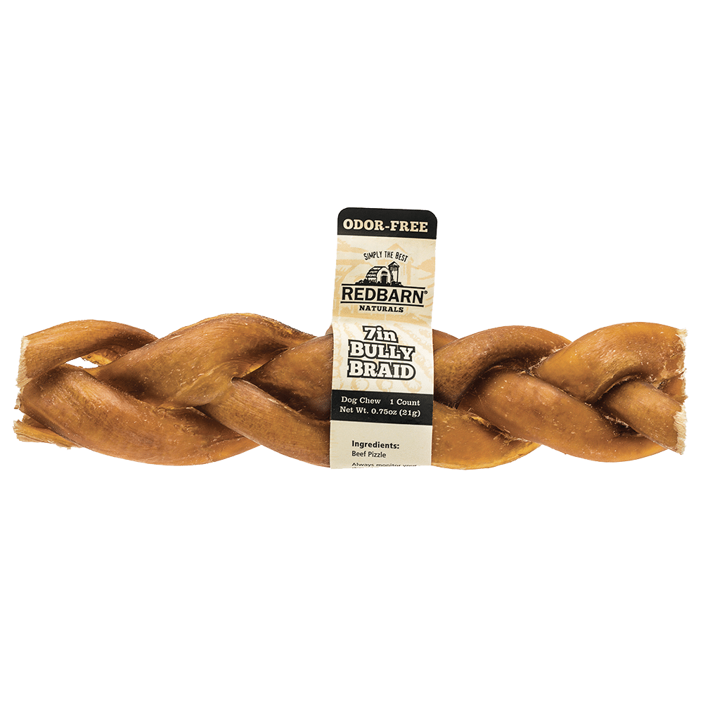 Odor-Free Braided Bully Stick – Redbarn Employee